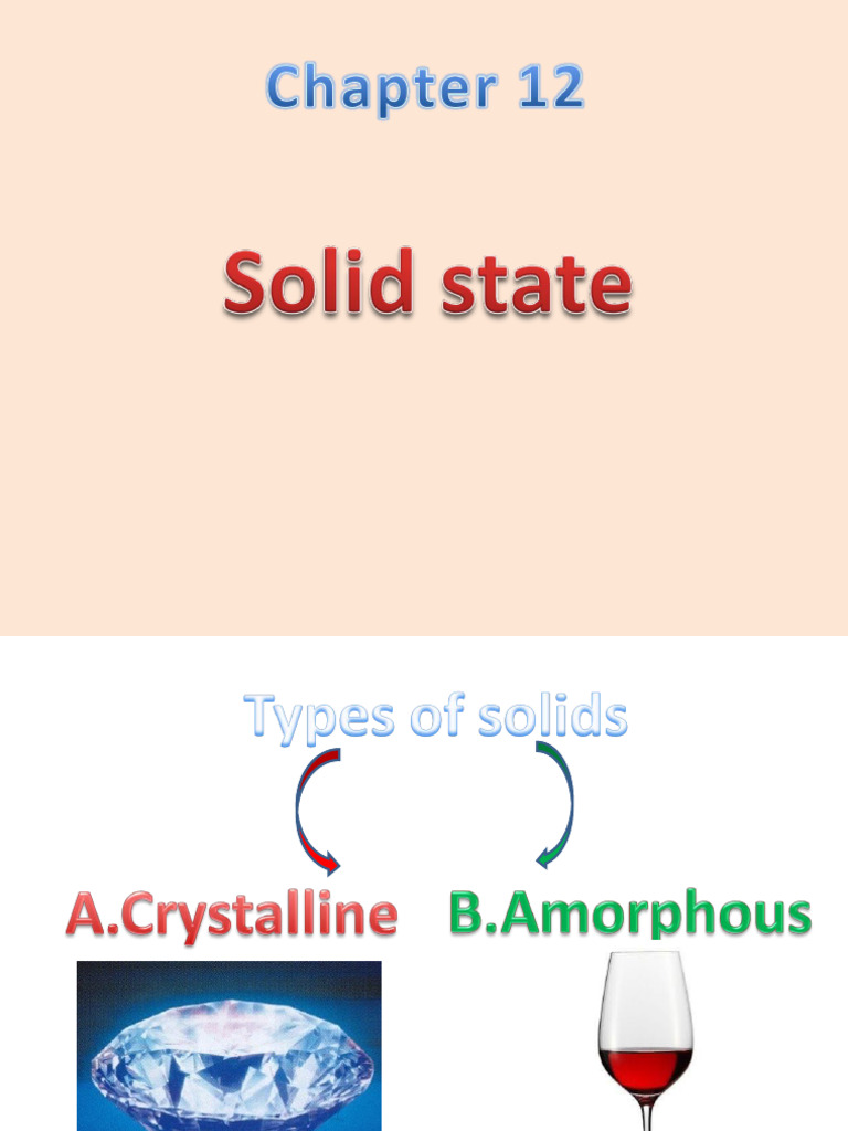 solid state IIPUC | PDF | Ionic Bonding | Crystal Structure
