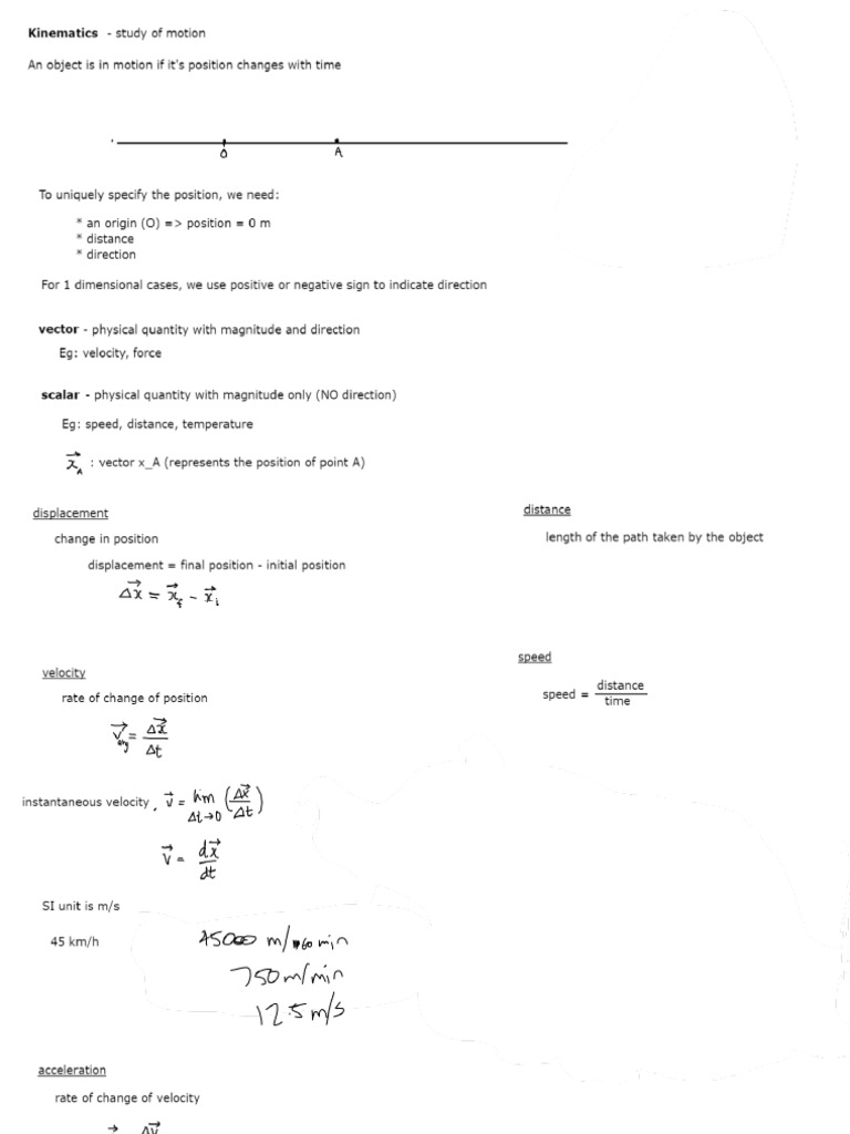 Kinematic Graphs Pdf