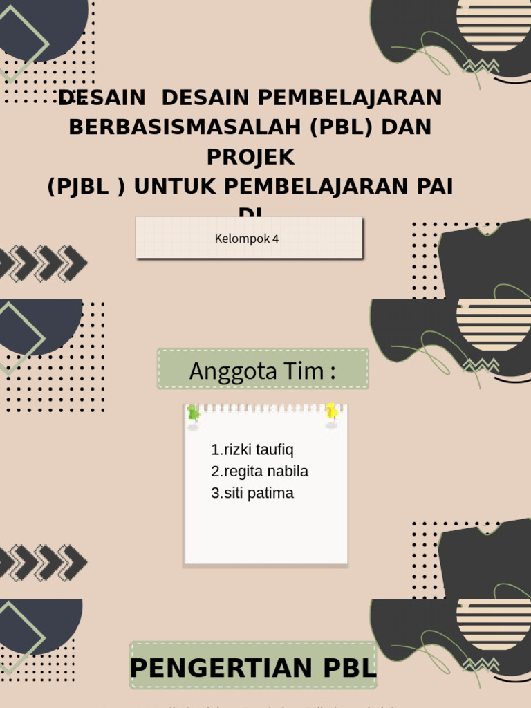 Kelompok 4 Desain PBL Dan PJBL | PDF