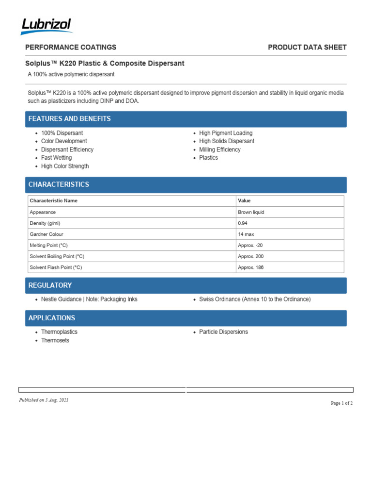 PDS HDK220 CO en | PDF | Thermoplastic | Materials