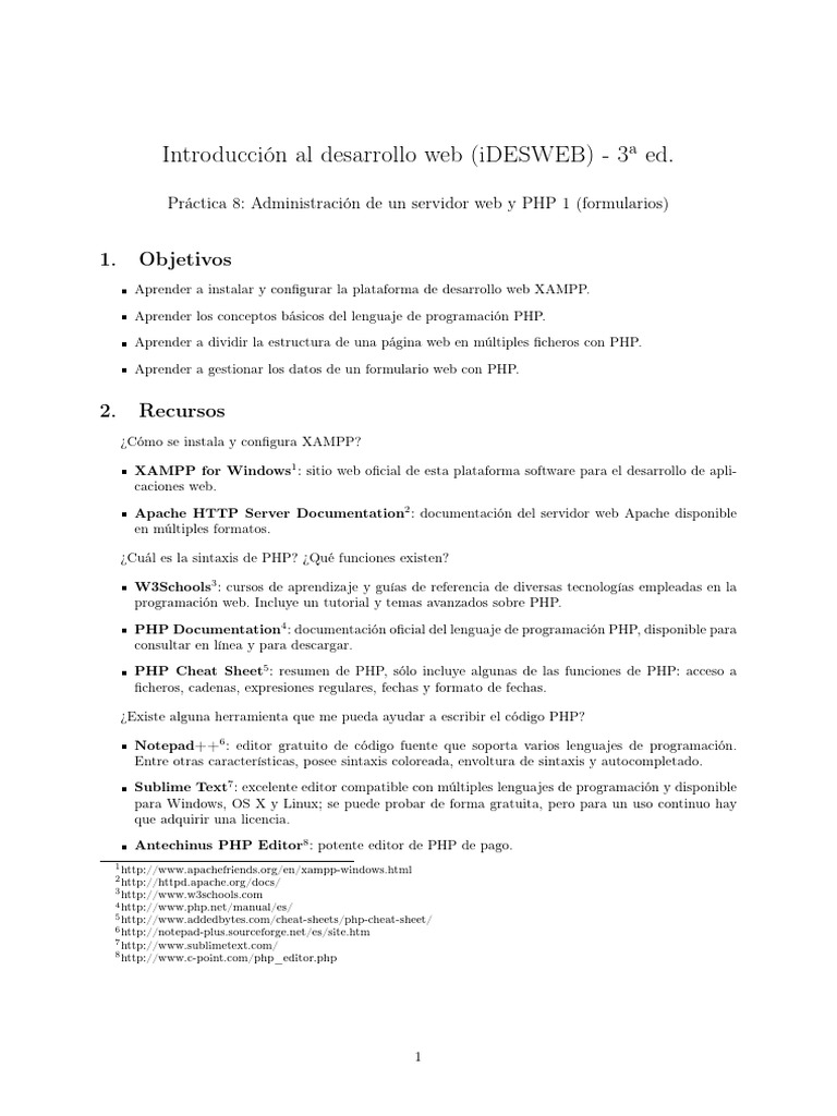 Introducción Al Desarrollo Web (IDESWEB) Autor CORE | PDF | Php | Red mundial