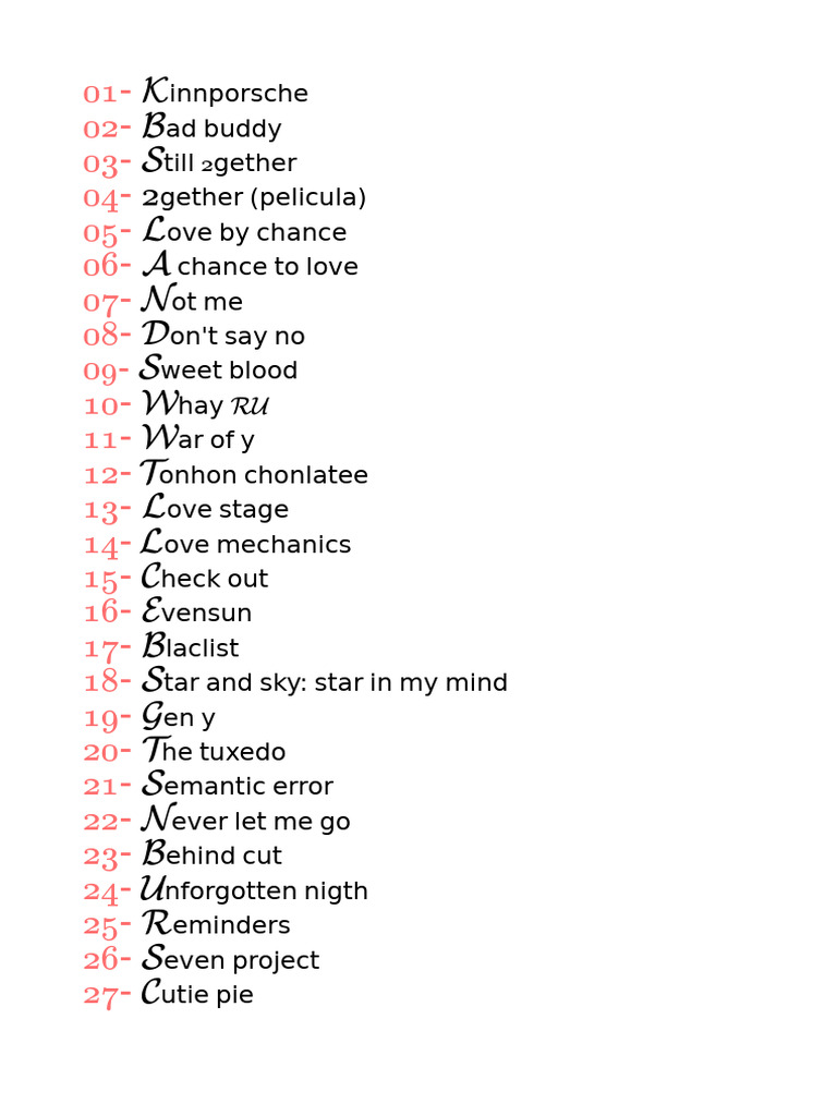 Lista de BL Regalo | PDF