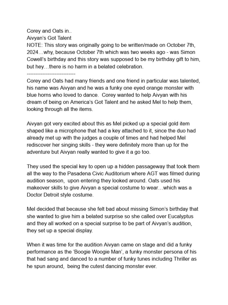 Corey and Oats in | PDF | Mystery, Thriller & Crime Fiction | Poetry