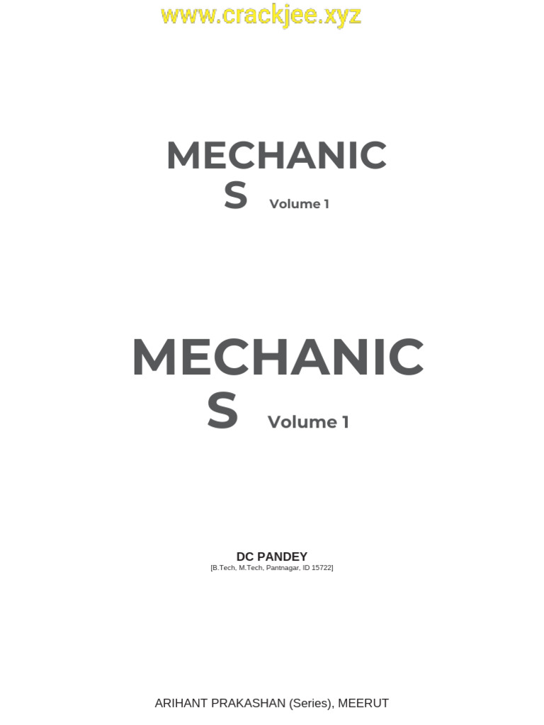 DC Pandey Physics PDF 945d46f5 | PDF | Force | Kinematics