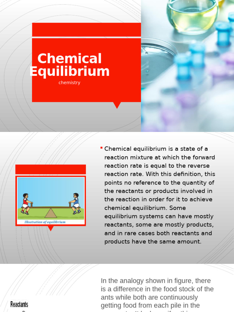 Chemical Equilibrium Week 12 CHEMISTRY | PDF | Wellness