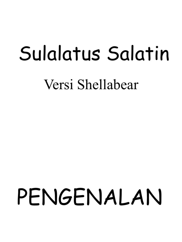 Sulalatus Salatin | PDF