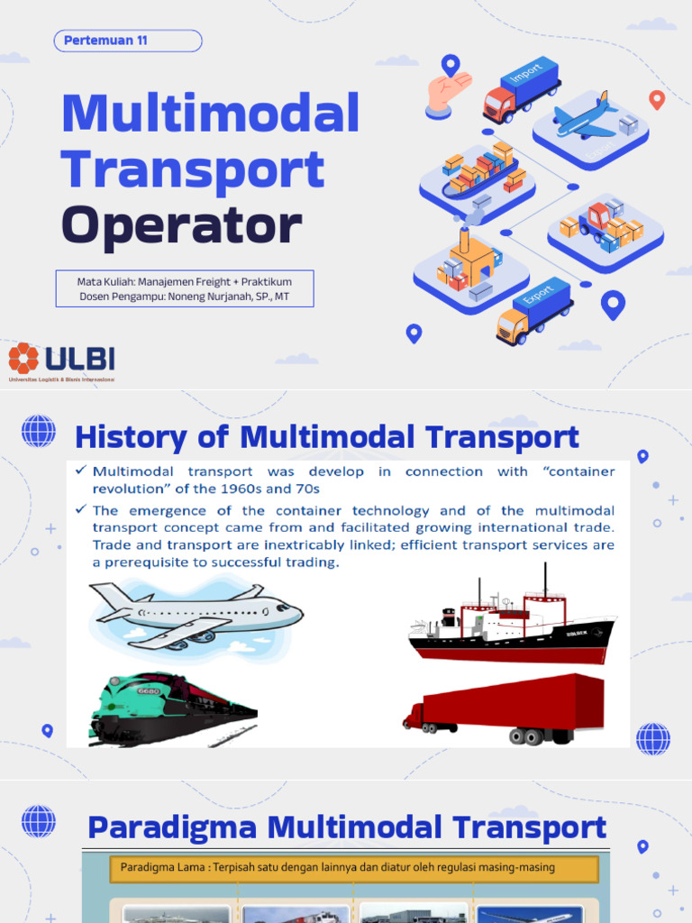 11 - Multimodal Transport Operator | PDF | Cargo | Transport