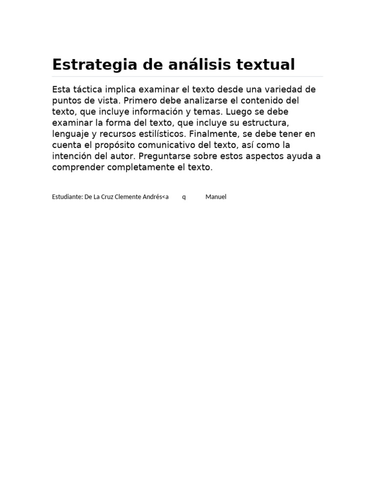 Estrategia de Análisis Textual | PDF | Ciencia y matemáticas
