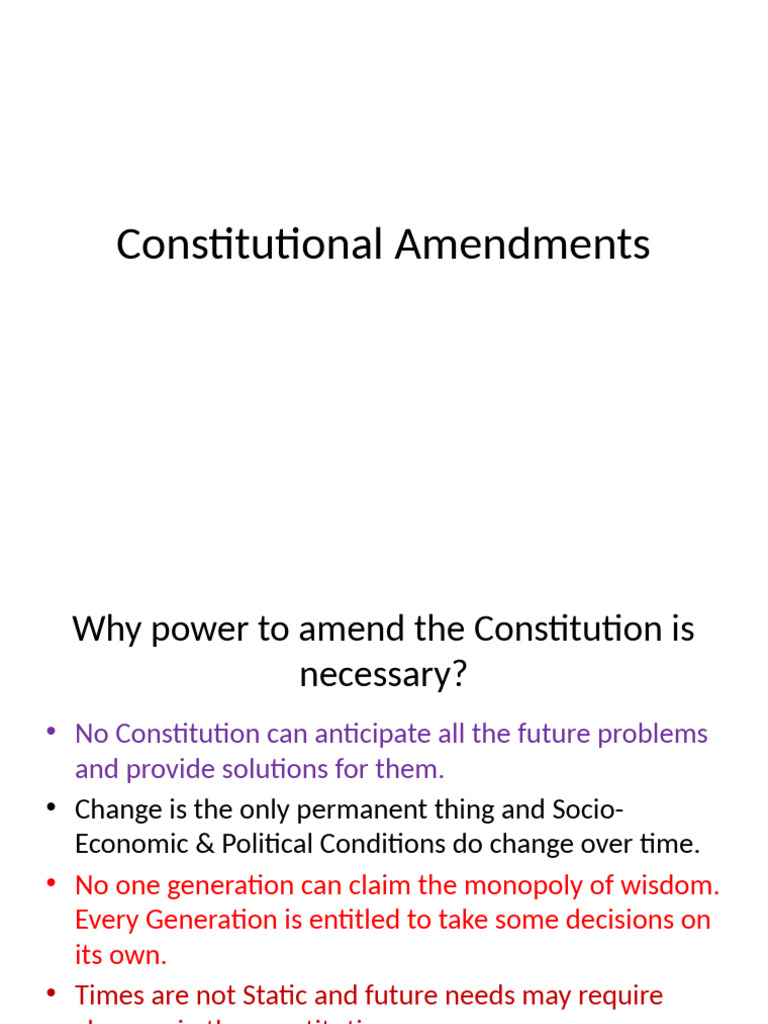 L15 - Constitutional - Amendments - & - Basic - Structure - Theory | PDF | Constitutional ...