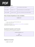 Class_10_CBSE_Math_Chapterwise_Formulas_Complete | PDF | Mathematics ...