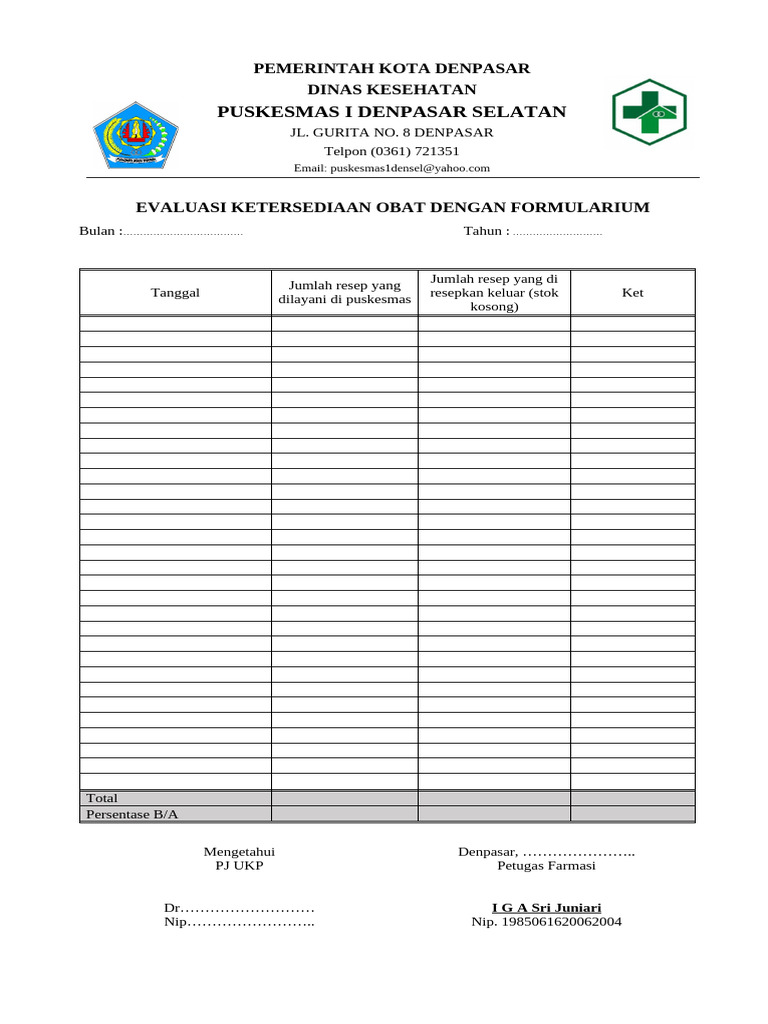 Form Evaluasi | PDF