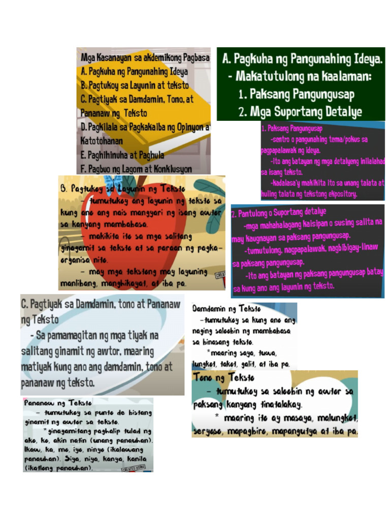 Pagbabasa Notes | PDF