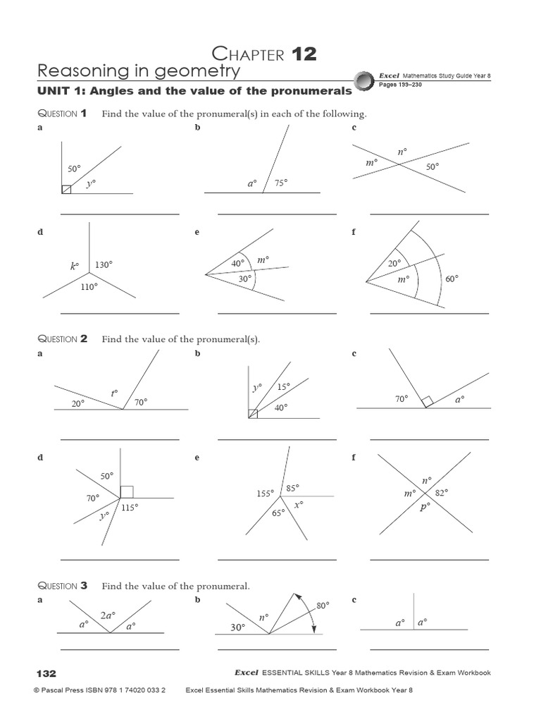 EES Mathematics Revision Exam Workbook Year 8 Geometry | PDF ...