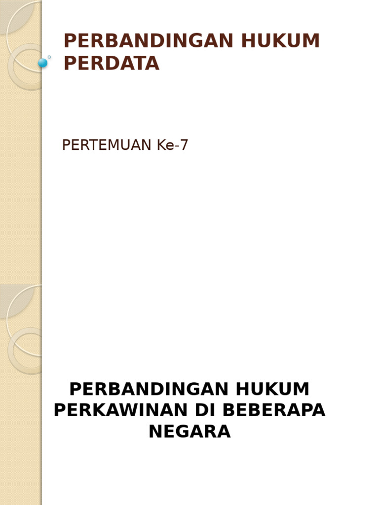 Perbandingan Hukum Pert 7 | PDF | Hukum