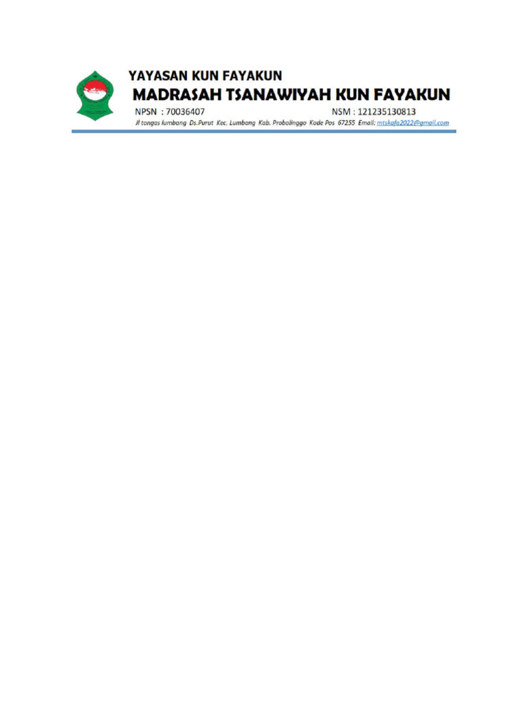 Kop MTs jaya | PDF