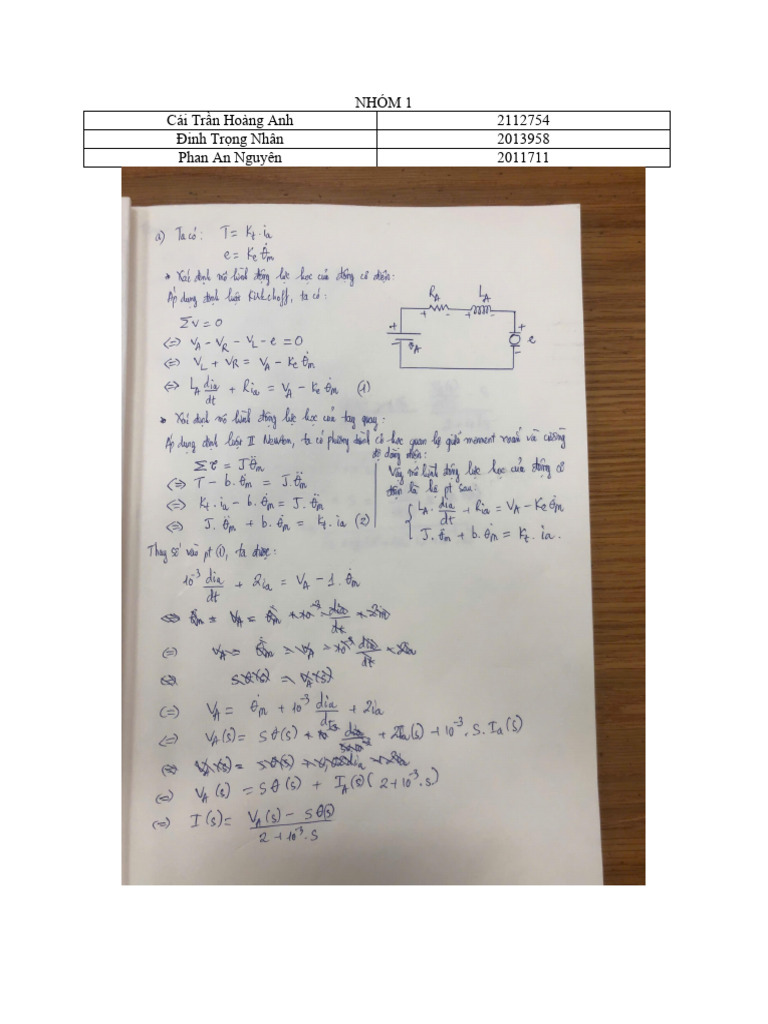 BTL số 1 - Nhóm 1 | PDF
