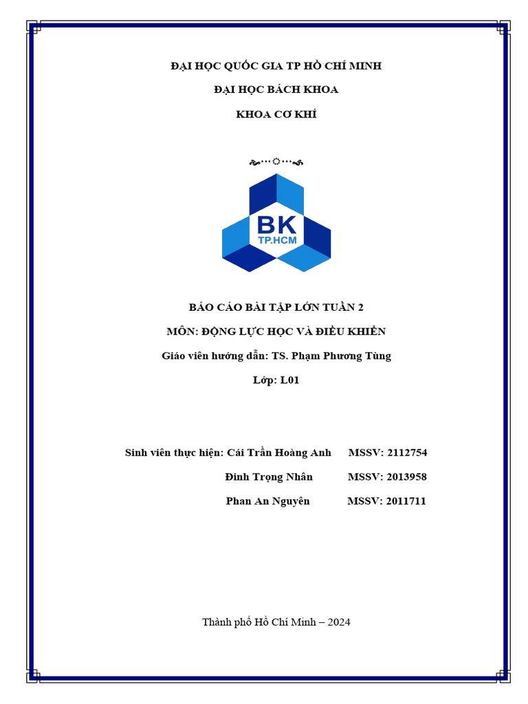 BTL tuần 2 - Nhóm 1 | PDF