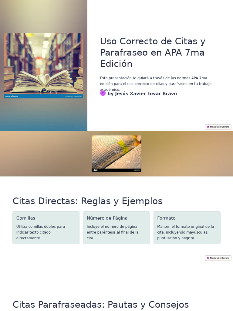 Uso Correcto de Citas y Parafraseo en APA 7ma Edicion | PDF