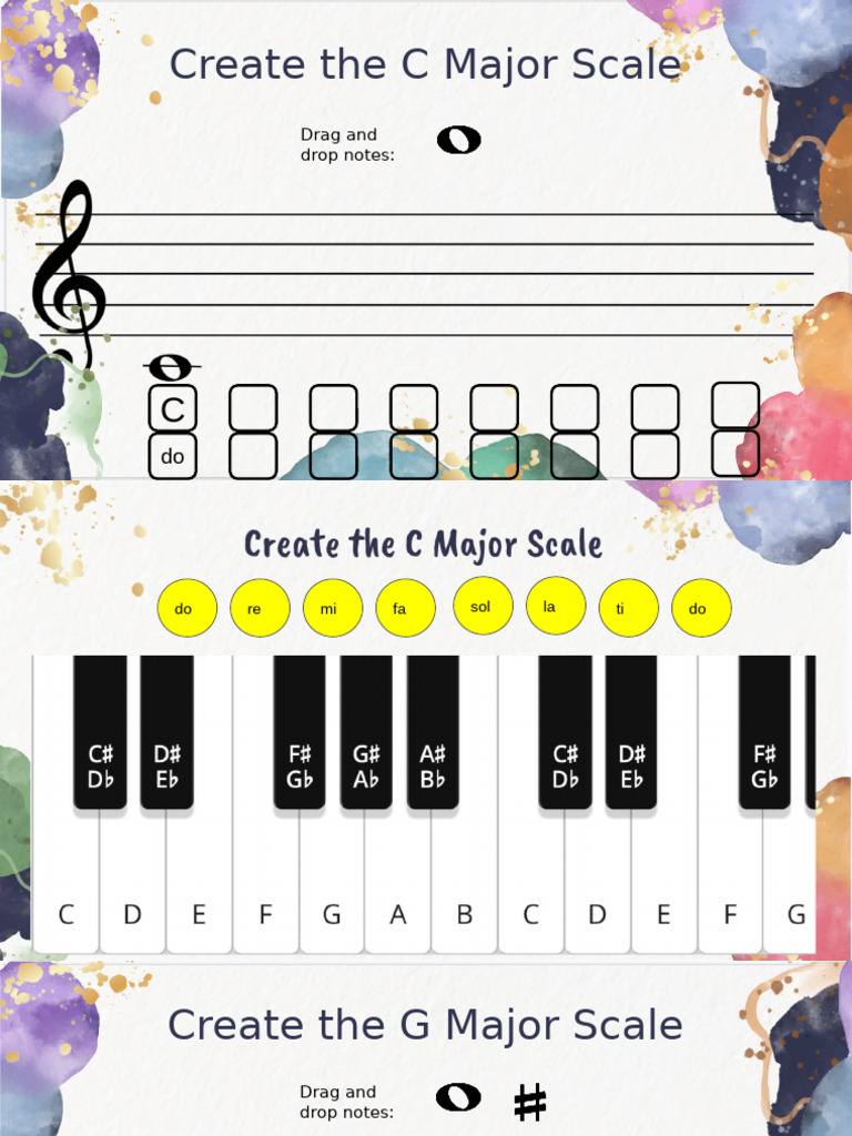 Create Major Scales: C, G, D, A | PDF | Games & Activities | Art