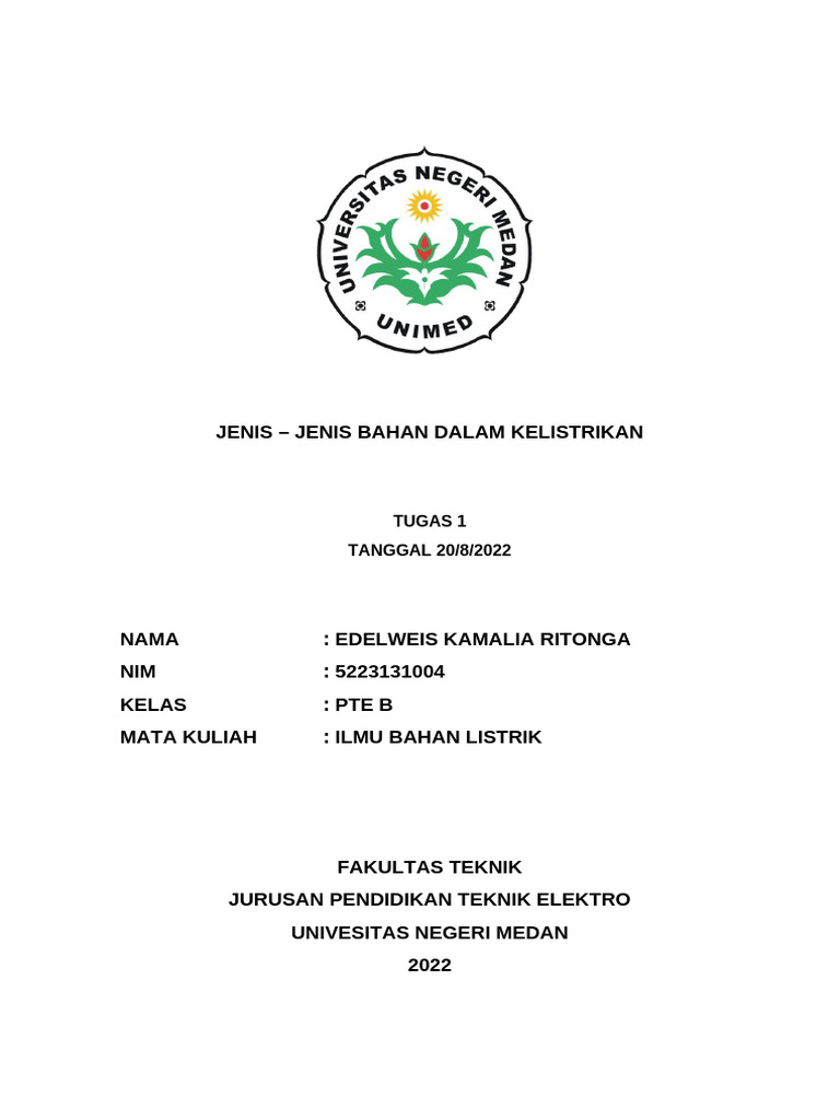 JENIS JENIS BAHAN LISTRIK | PDF