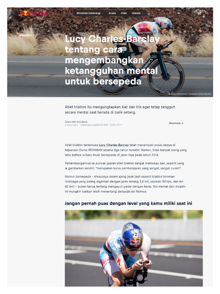 Screencapture Redbull GB en Mental Toughness Cycling Tips Lucy Charles ...