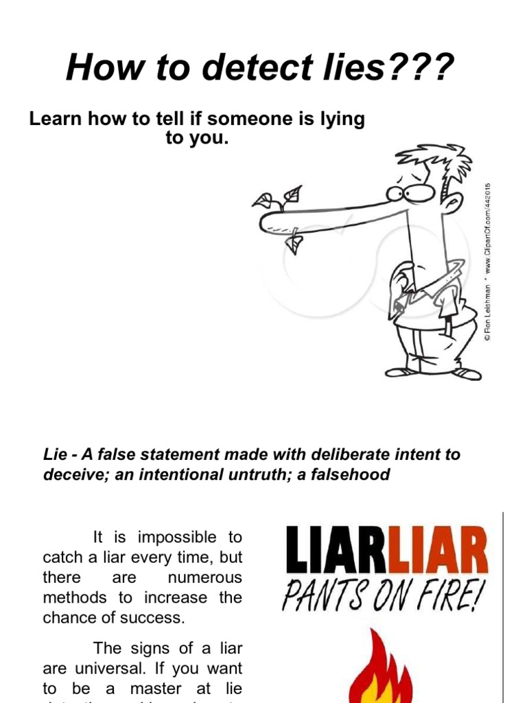 How To Detect Lies | PDF