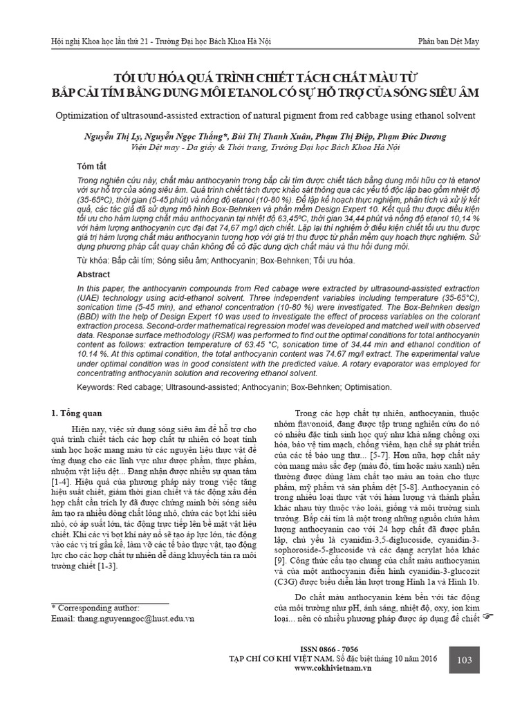 Ti U Hoa Qua Trinh Chit Tach CHT Mau | PDF