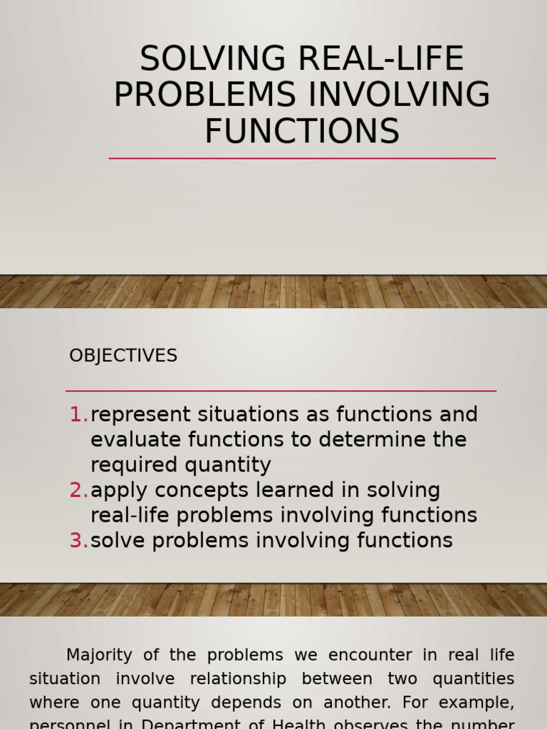 Q1 - 4 - Solving Problems Involving Functions | PDF | Technology ...