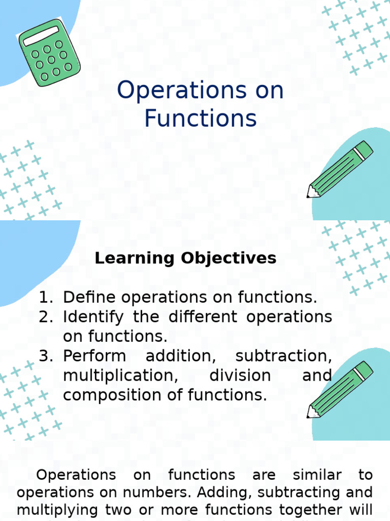 Q1 - 3 - Operations On Functions | PDF