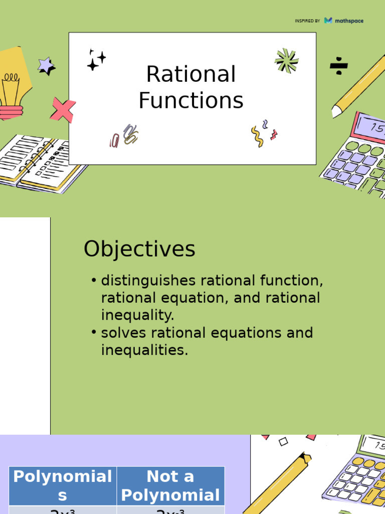 Understanding Rational Functions and Equations | PDF | Polynomial | Factorization