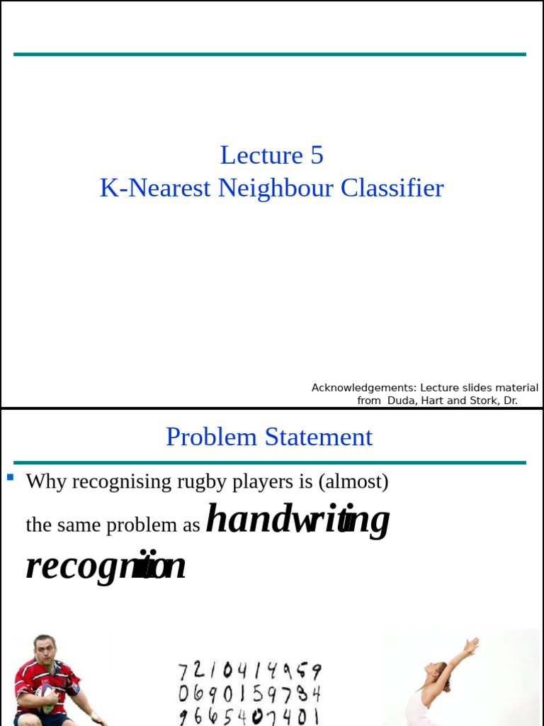 Lecture 5-KNN | PDF | Receiver Operating Characteristic | Sensitivity And Specificity