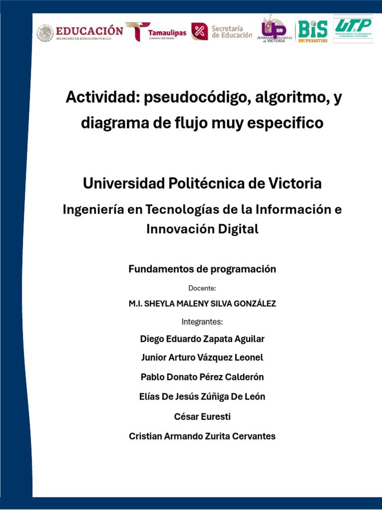 E5 Actividad Algoritmos, Pseudocodigos y Diagramas de Flujo Detallados ...