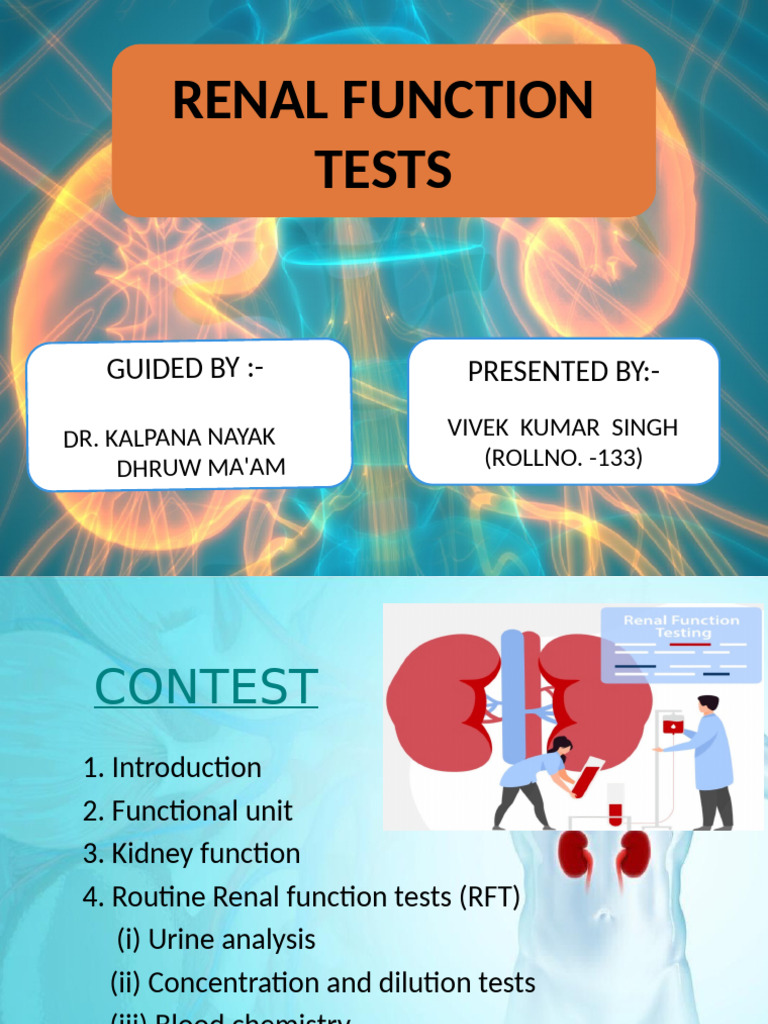Vivek Patho PPT 5555 | PDF | Kidney | Creatinine