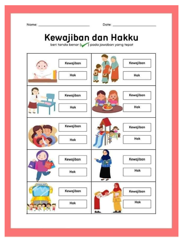LK PKN Kelas 1 | PDF