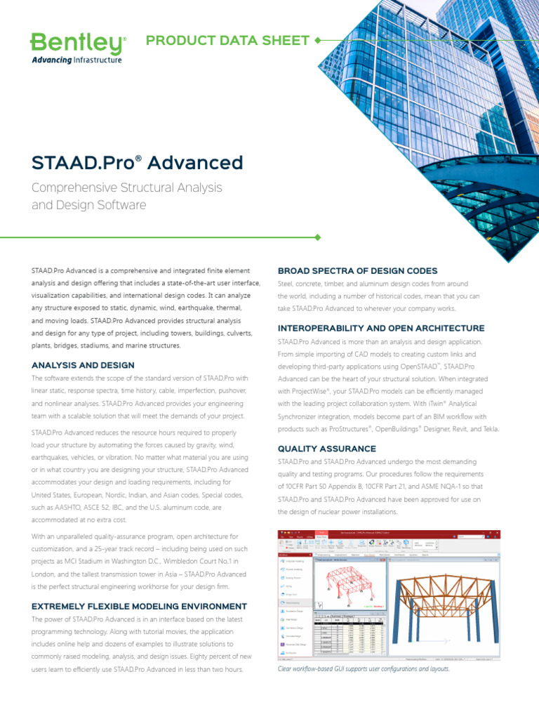 PDS STAADPro Advanced LTR EN HR | PDF | Computing