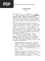 Contoh Notulen Rapat Umum Pemegang Saham (Rups) | PDF