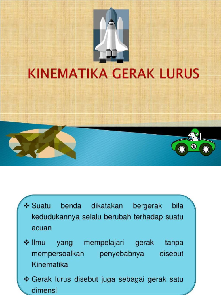 Kinematika Gerak Lurus | PDF