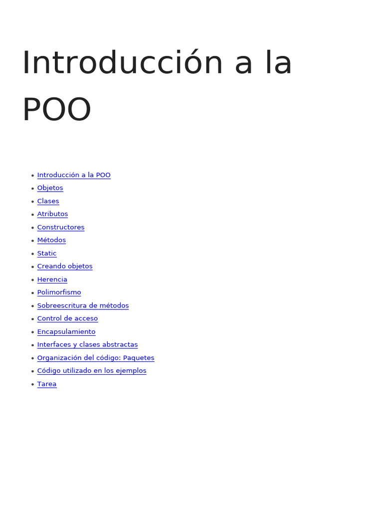 Introduccion a La Poo | PDF | Objeto (informática) | Herencia ...