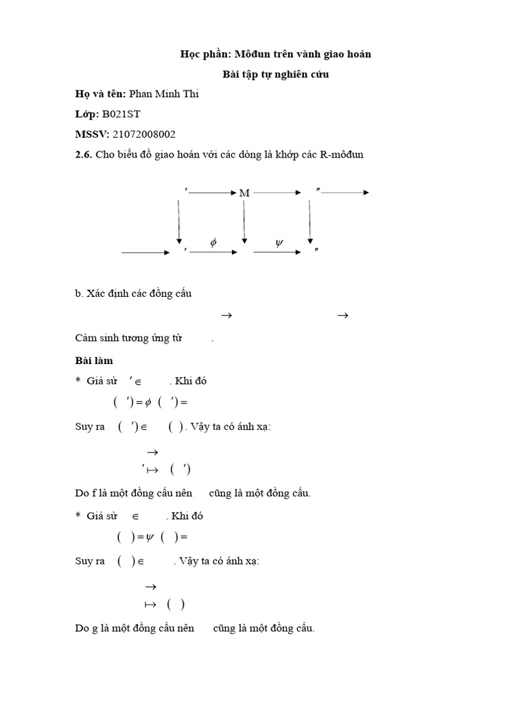 Phan Minh Thi-B021ST-Bài tập 2.6 (b) | PDF