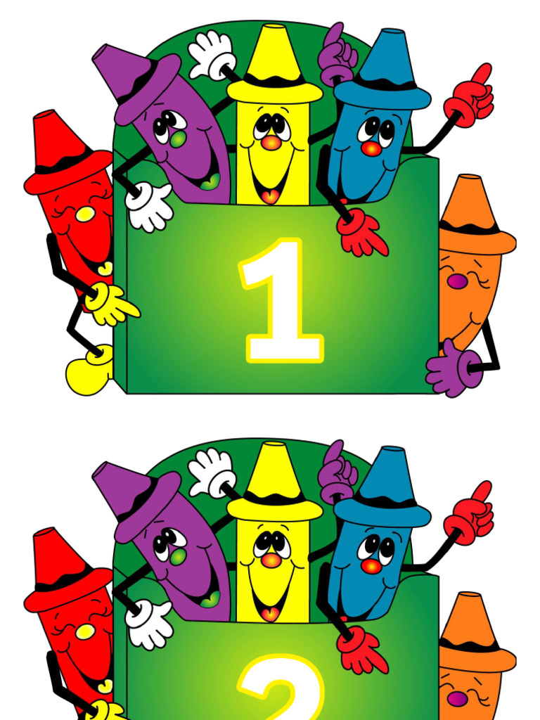 numeros crayolas | PDF