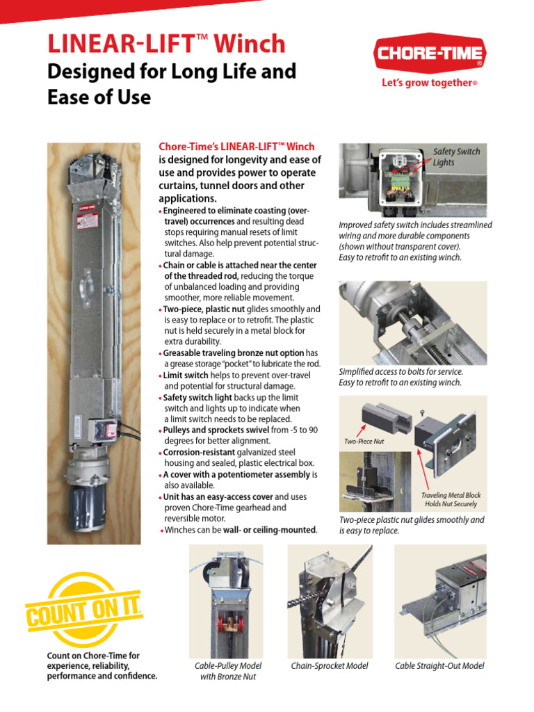 CT 2674 202206 Chore Time Linear Lift EM | PDF | Nut (Hardware) | Switch