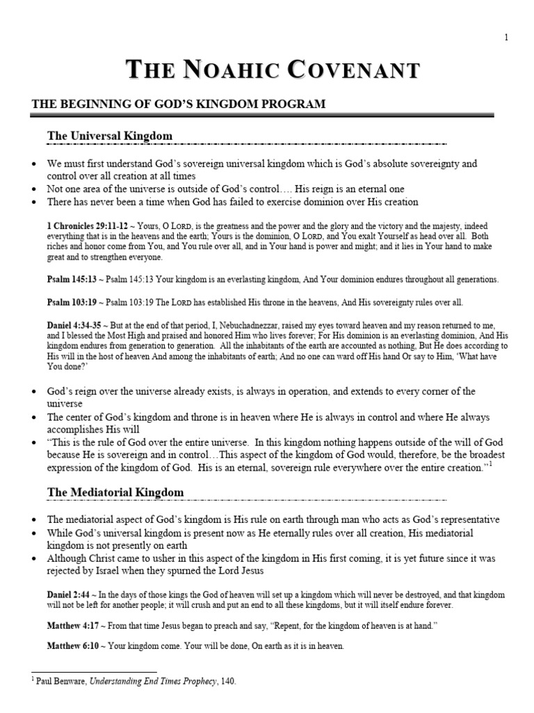 Class 2 Noahic Covenant | PDF | Covenant (Biblical) | Genesis Flood ...