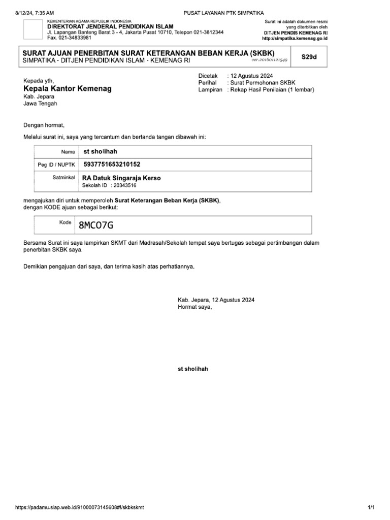 Pengantar SKBK Bu Sol | PDF