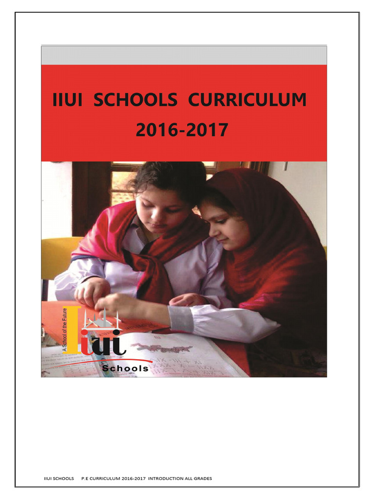 IIUI Schools PE Curriculum 2016-17 | PDF | Physical Education | Bowling (Cricket)