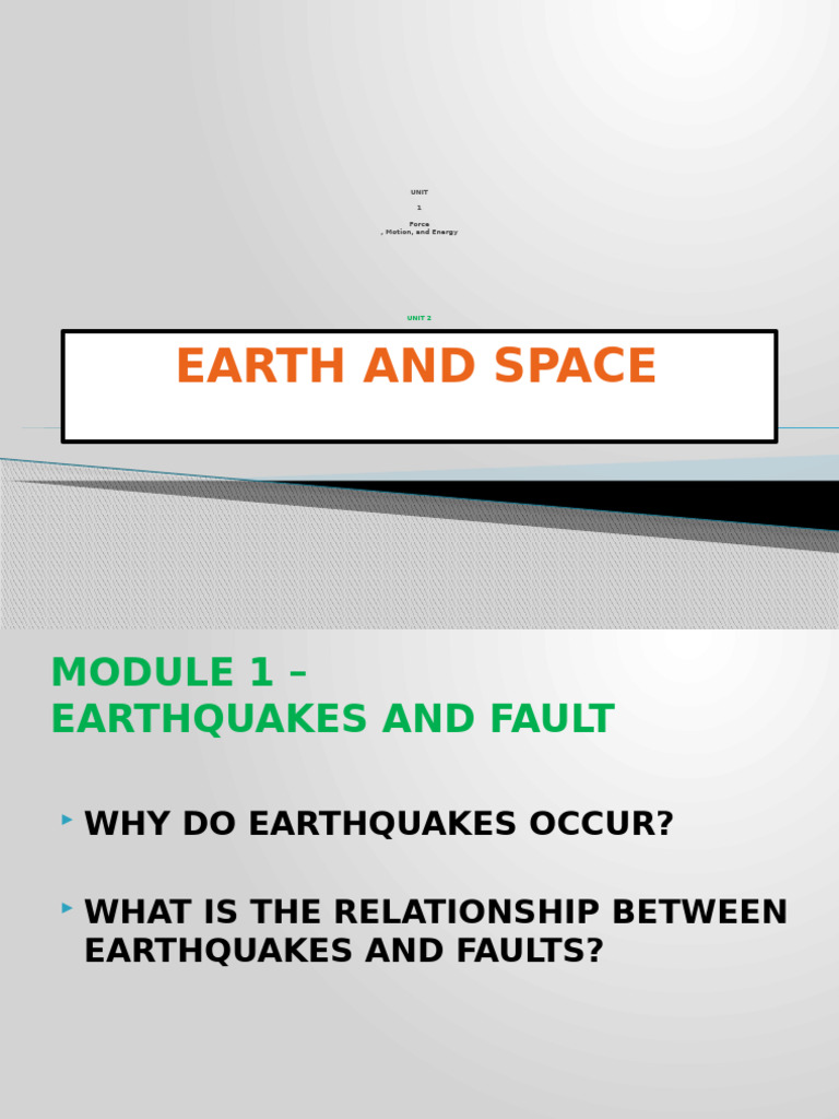 MODULE-1EARTHQUAKES-AND-FAULT-Copy-Autosaved | PDF | Fault (Geology ...