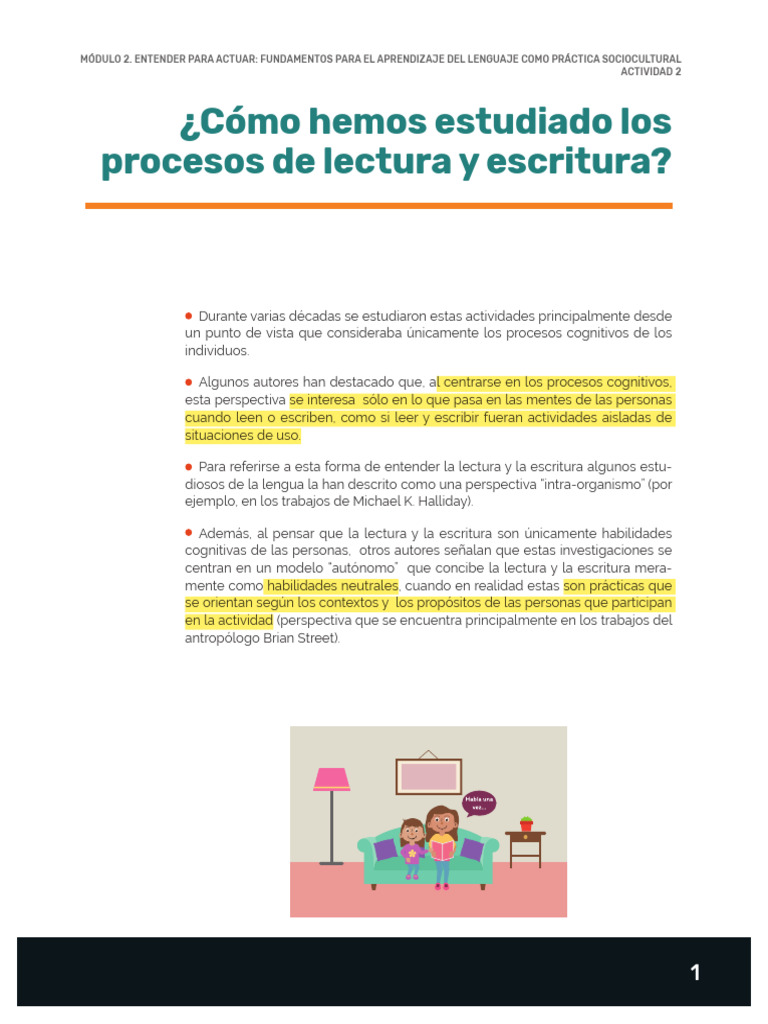 Cómo Hemos Estudiado Los Procesos de Lectura y Escritura | PDF ...