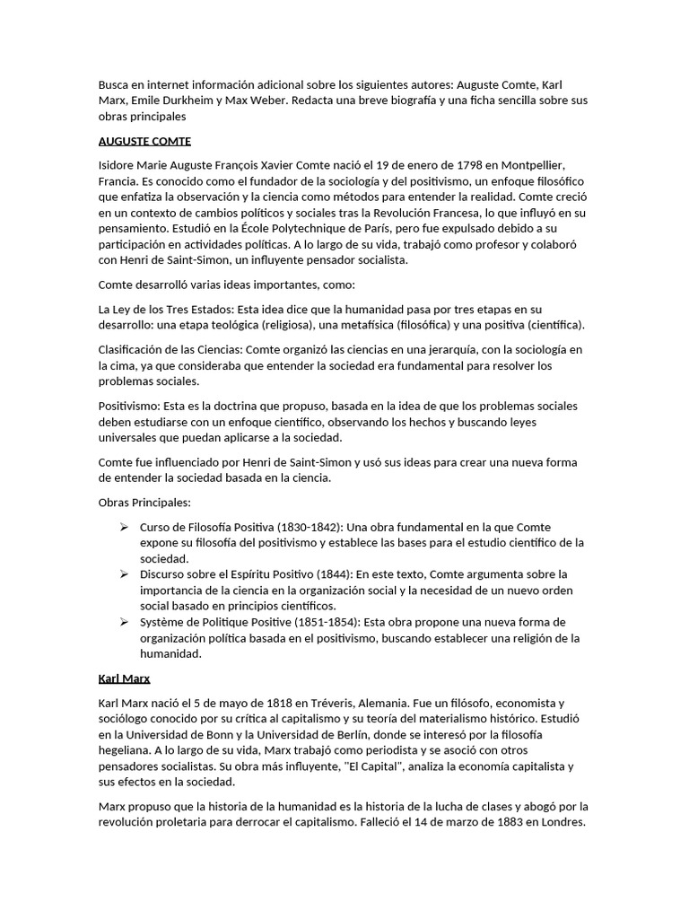 Trabajo de ppt2 | PDF | Karl Marx | Max Weber