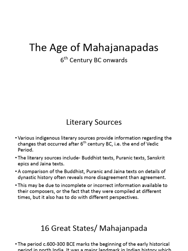 6th Century BC Onwards | PDF | Ancient India