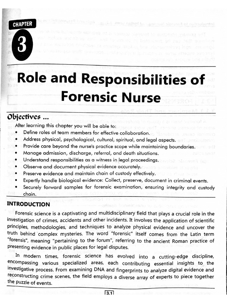 Roles and Responsibility of Forensic Nurse | PDF