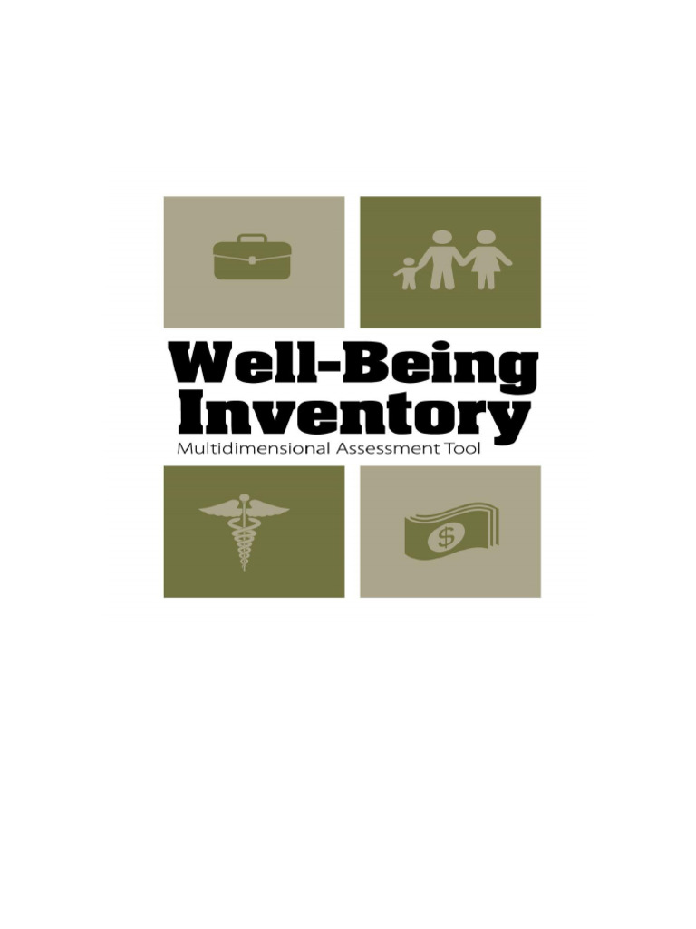WellBeingAssessmentManual | PDF | Intimate Relationships | Well Being